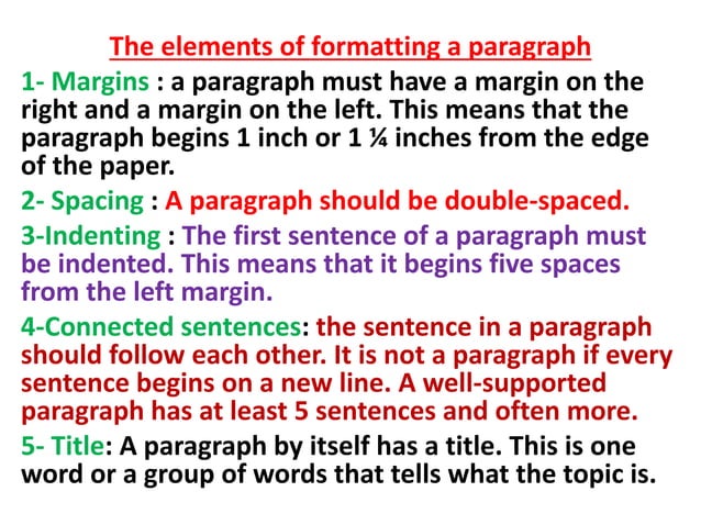 Types and elements of formatting a paragraph | PPTX | Internet for ...