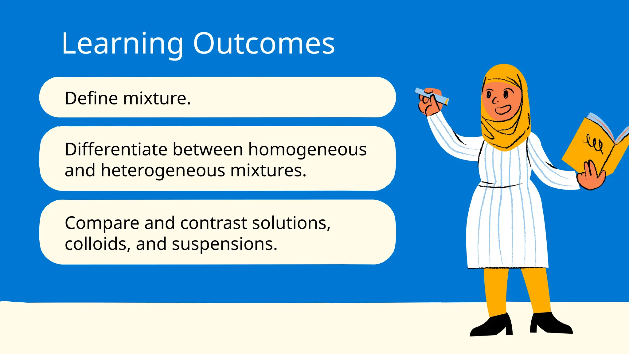 Types and Examples of Mixtures Science Presentation in Blue Light Blue ...