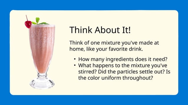 Types and Examples of Mixtures Science Presentation in Blue Light Blue ...