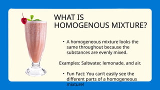 Types and Examples of Mixtures Science Presentation in Blue Light Blue ...