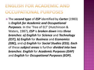 Types and features of esp | PPTX