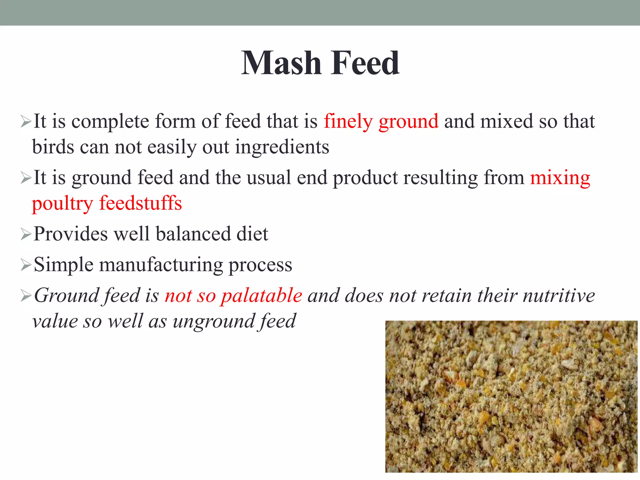 Types and forms of feed and feeding methods in poultry | PPTX