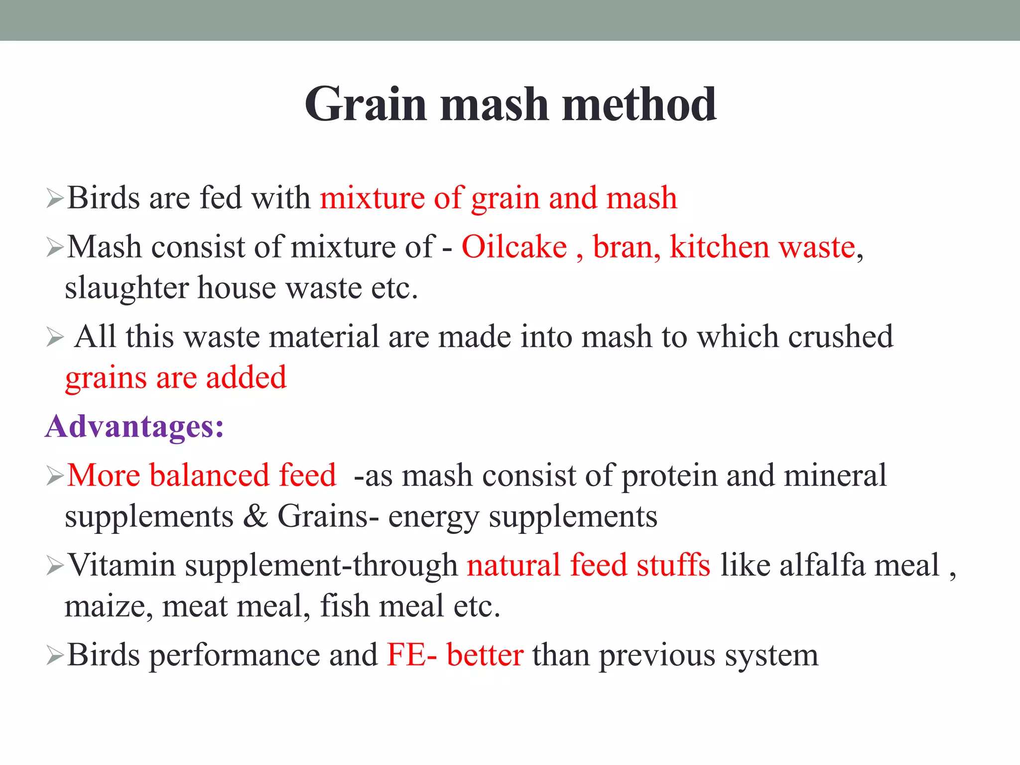 Types and forms of feed and feeding methods in poultry | PPTX