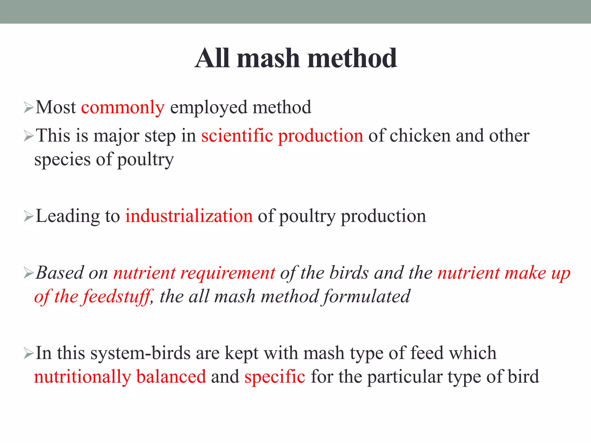 Types and forms of feed and feeding methods in poultry | PPTX