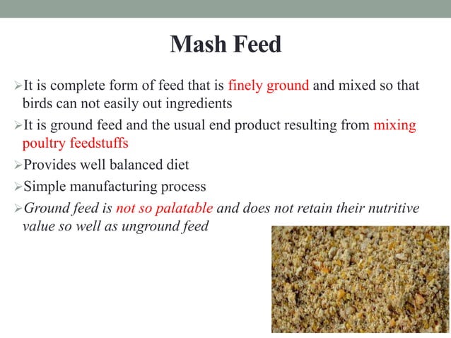 Types and forms of feed and feeding methods in poultry | PPTX