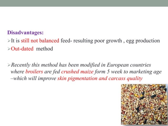 Types and forms of feed and feeding methods in poultry | PPTX