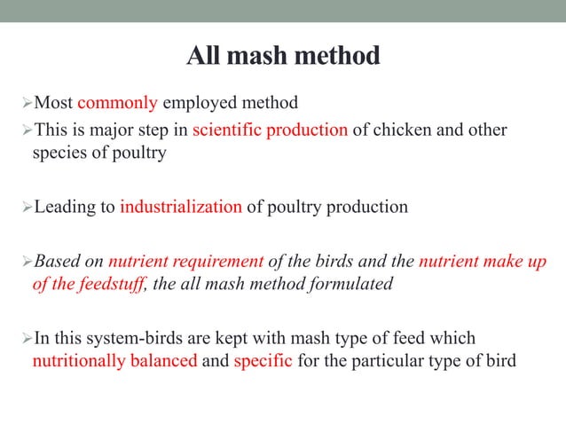 Types and forms of feed and feeding methods in poultry | PPTX