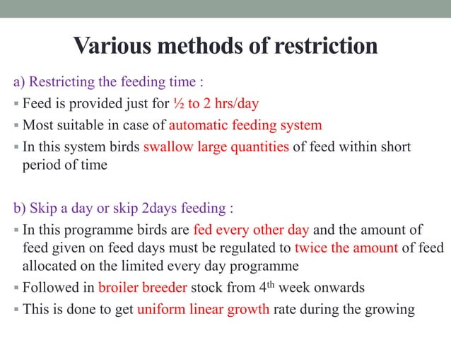 Types and forms of feed and feeding methods in poultry | PPTX