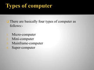 Types and generations of computer | PPT