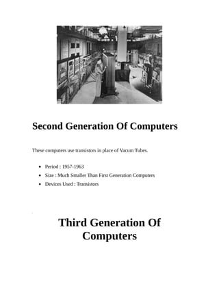 Types and generations of computers | DOC
