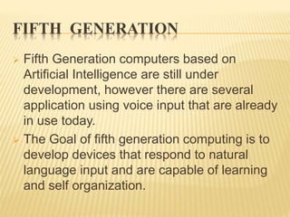 Types and genration of computer | PPTX