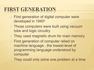 Types and genration of computer | PPTX