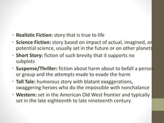 Types and genres of books | PPTX