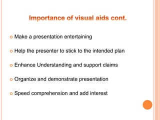 Types and importance of visual aids | PPTX