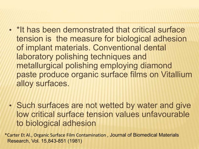 dental implant biomaterials | PPTX