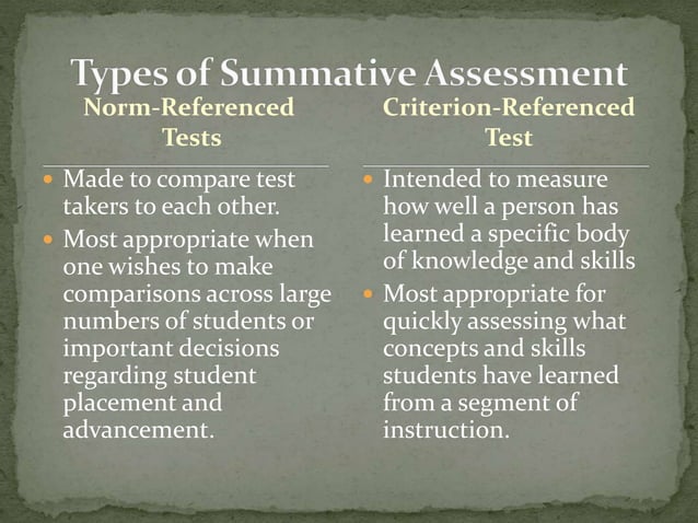 Types and models of assessment | PPT