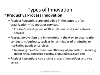 Types and patterns of innovation | PPT