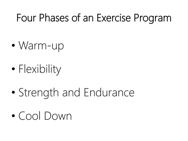 Types and phases of exercise | PPTX | Physical Therapy | Wellness