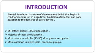 types and prevention of Mental Retardation.pptx