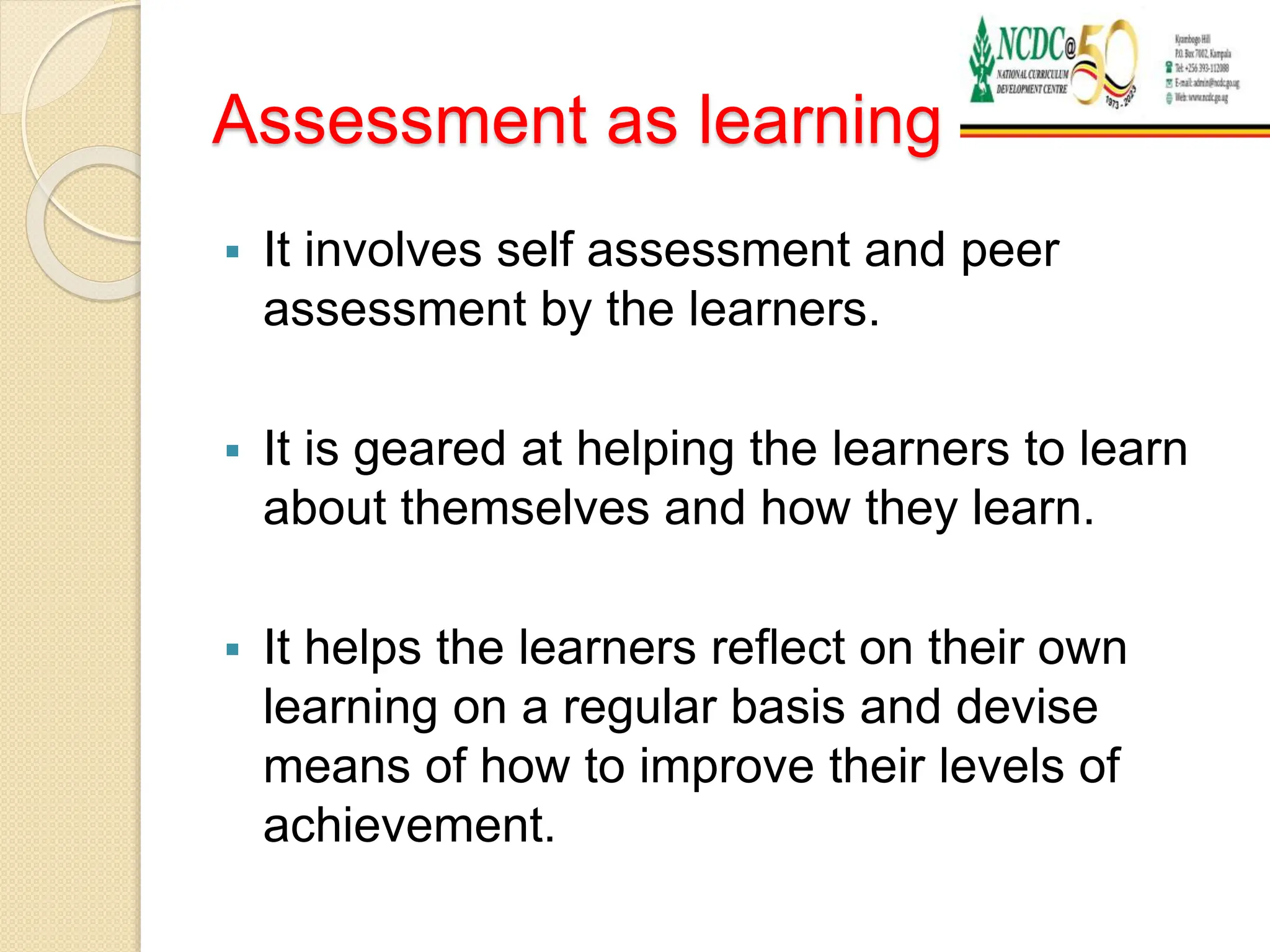 Types and Principles of Assessment in CBC | PPTX
