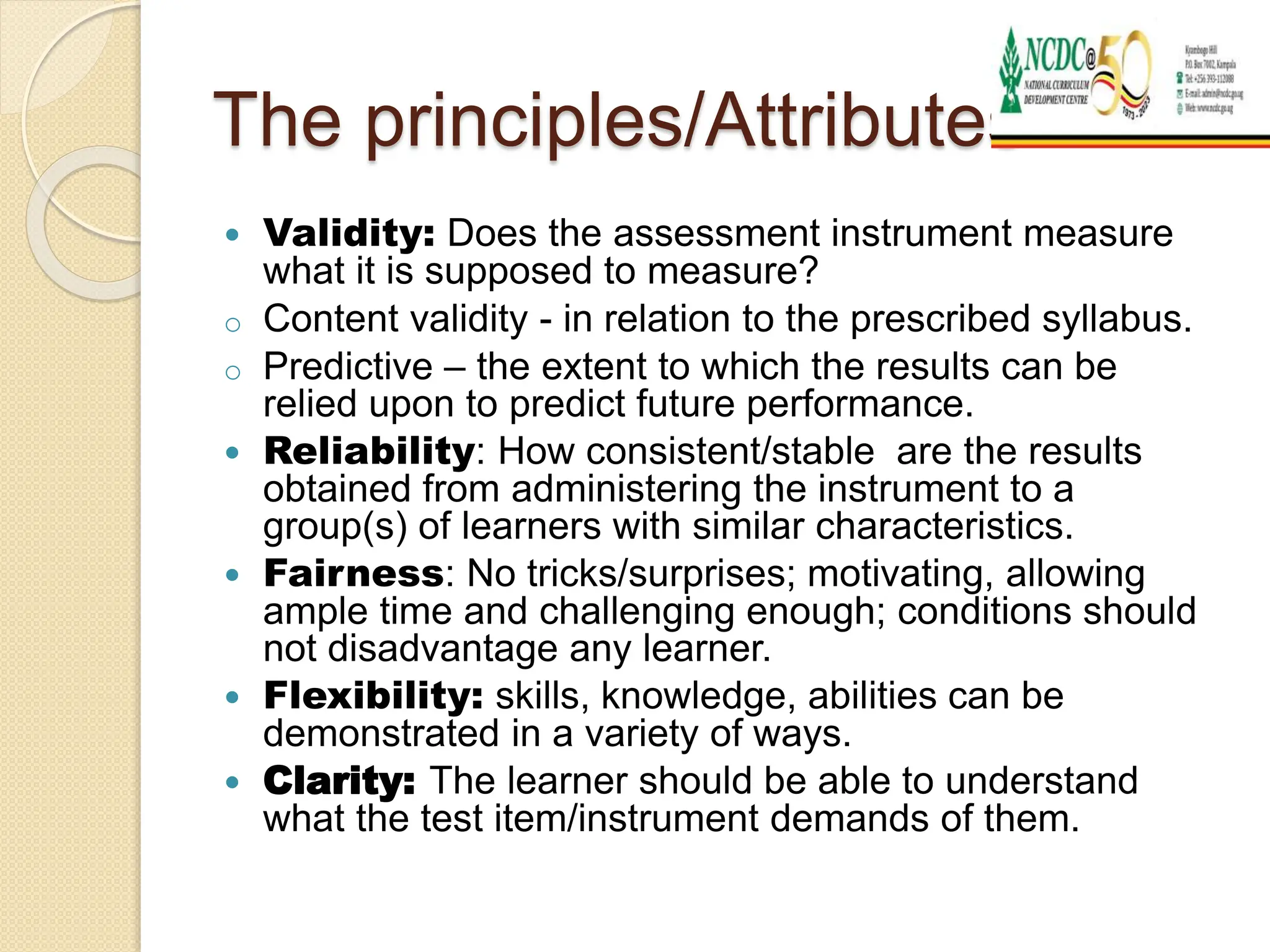 Types and Principles of Assessment in CBC | PPTX