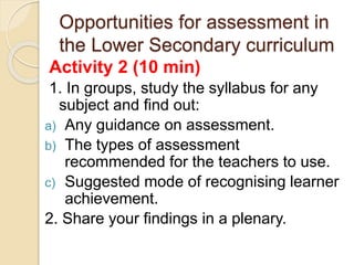 Types and Principles of Assessment in CBC | PPTX