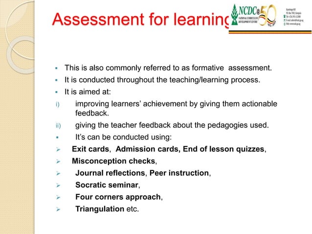 Types and Principles of Assessment in CBC | PPTX