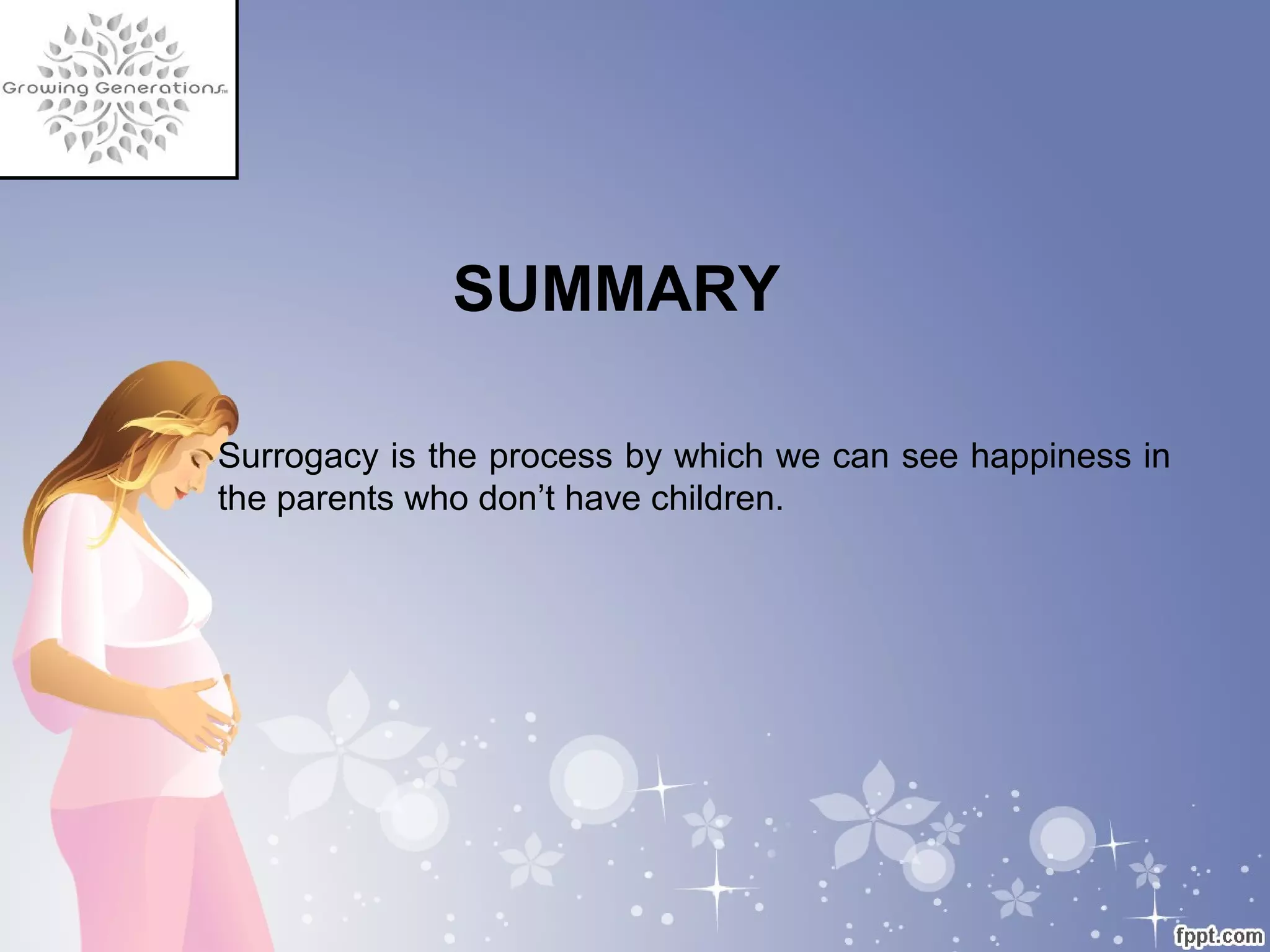 TYPES AND PROCESS OF SURROGACY | PPT