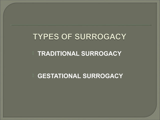 Types and Process of Surrogacy | PPT
