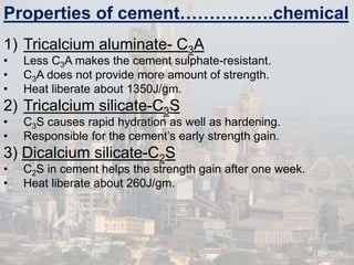 Types and properties of cement | PPTX