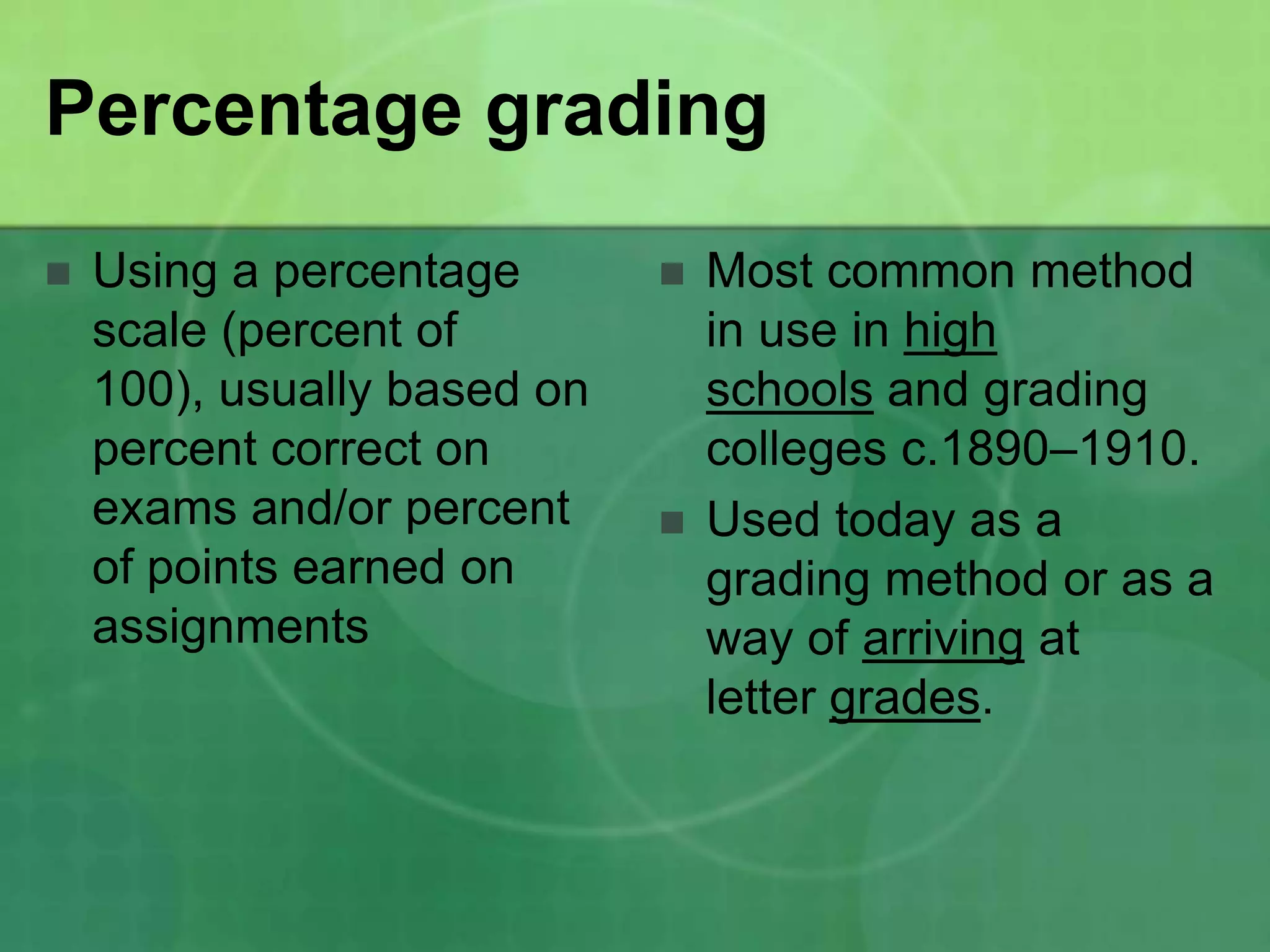 Types and purposes of grades final report | PPTX