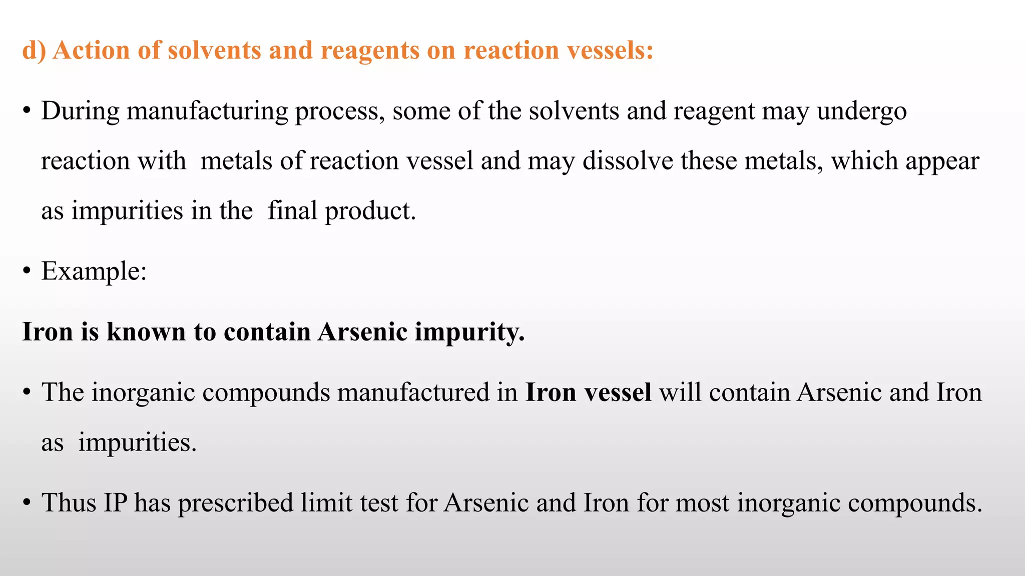 Types and Sources of impurities.pptx Pharmaceutical Inorganic chemistry ...