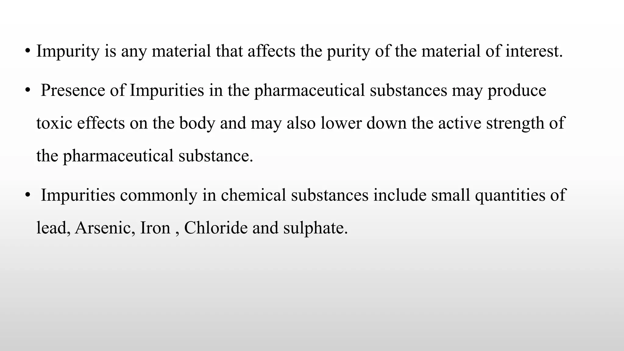 Types and Sources of impurities.pptx Pharmaceutical Inorganic chemistry ...