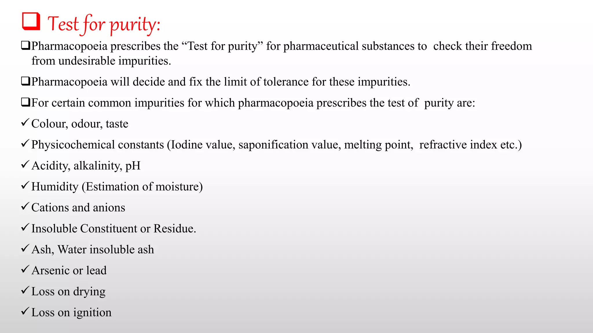 Types and Sources of impurities.pptx Pharmaceutical Inorganic chemistry ...