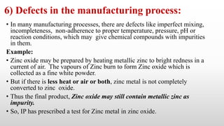 Types and Sources of impurities.pptx Pharmaceutical Inorganic chemistry ...