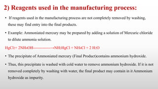 Types and Sources of impurities.pptx Pharmaceutical Inorganic chemistry ...