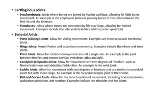 Types structures and location of joints | PPTX