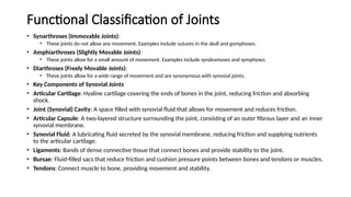 Types structures and location of joints | PPTX
