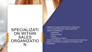 Types and structures of sales organization | PPTX