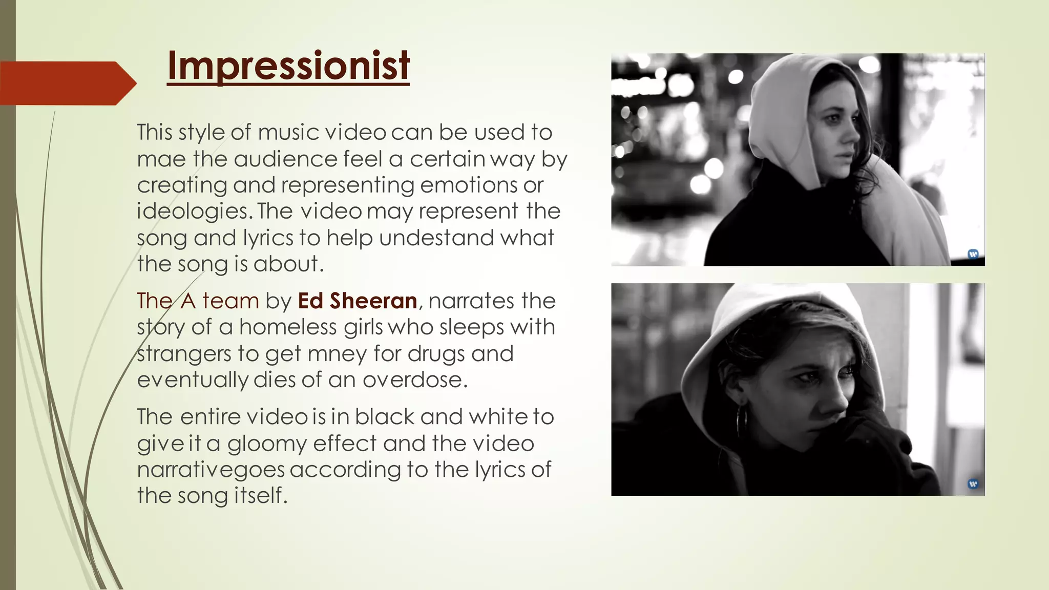 Types and styles of music video by Fatima Nawaz | PPT
