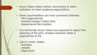 Types and styles of music video by Fatima Nawaz | PPT