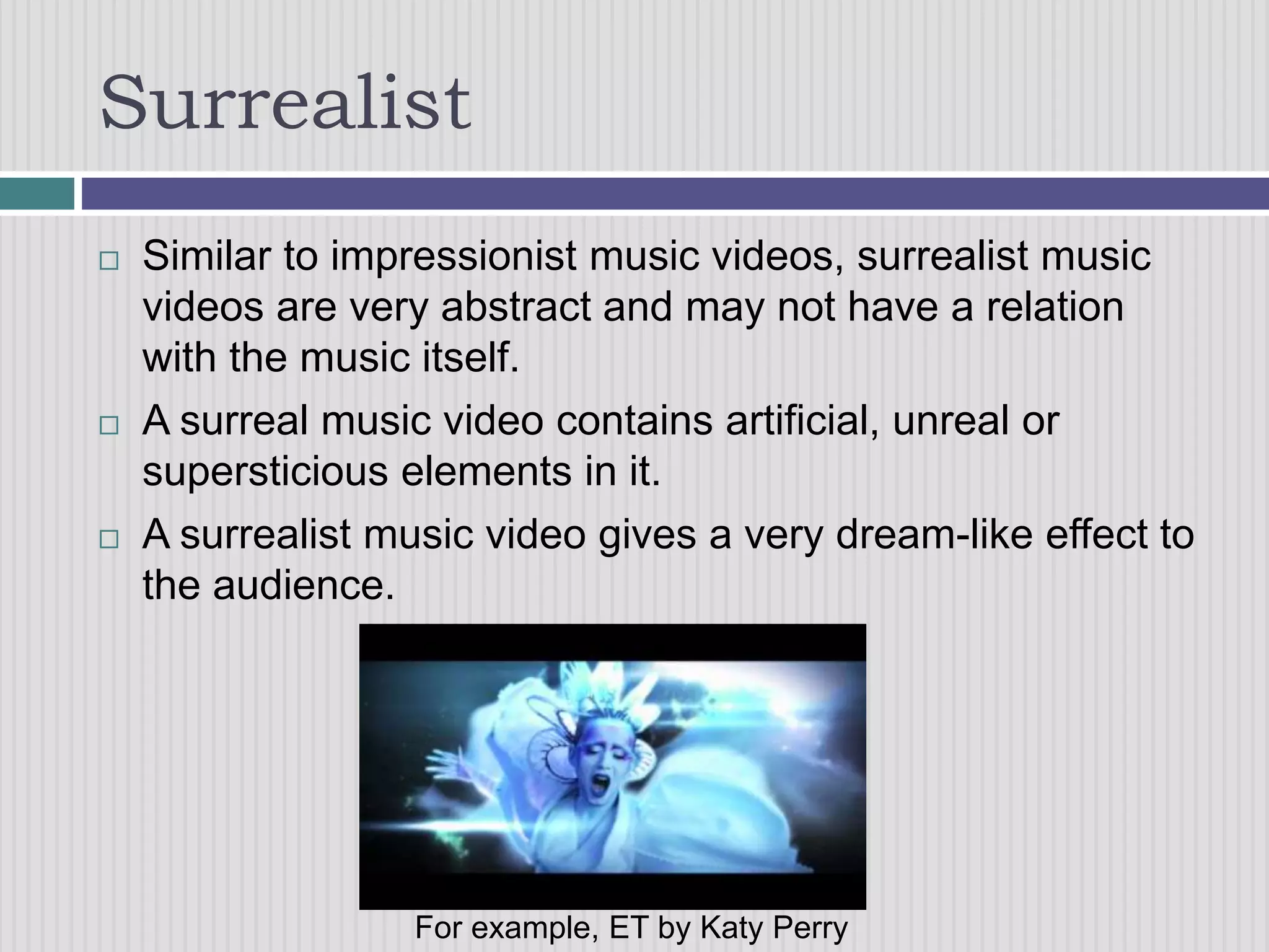 Types & Styles of music videos | PPTX