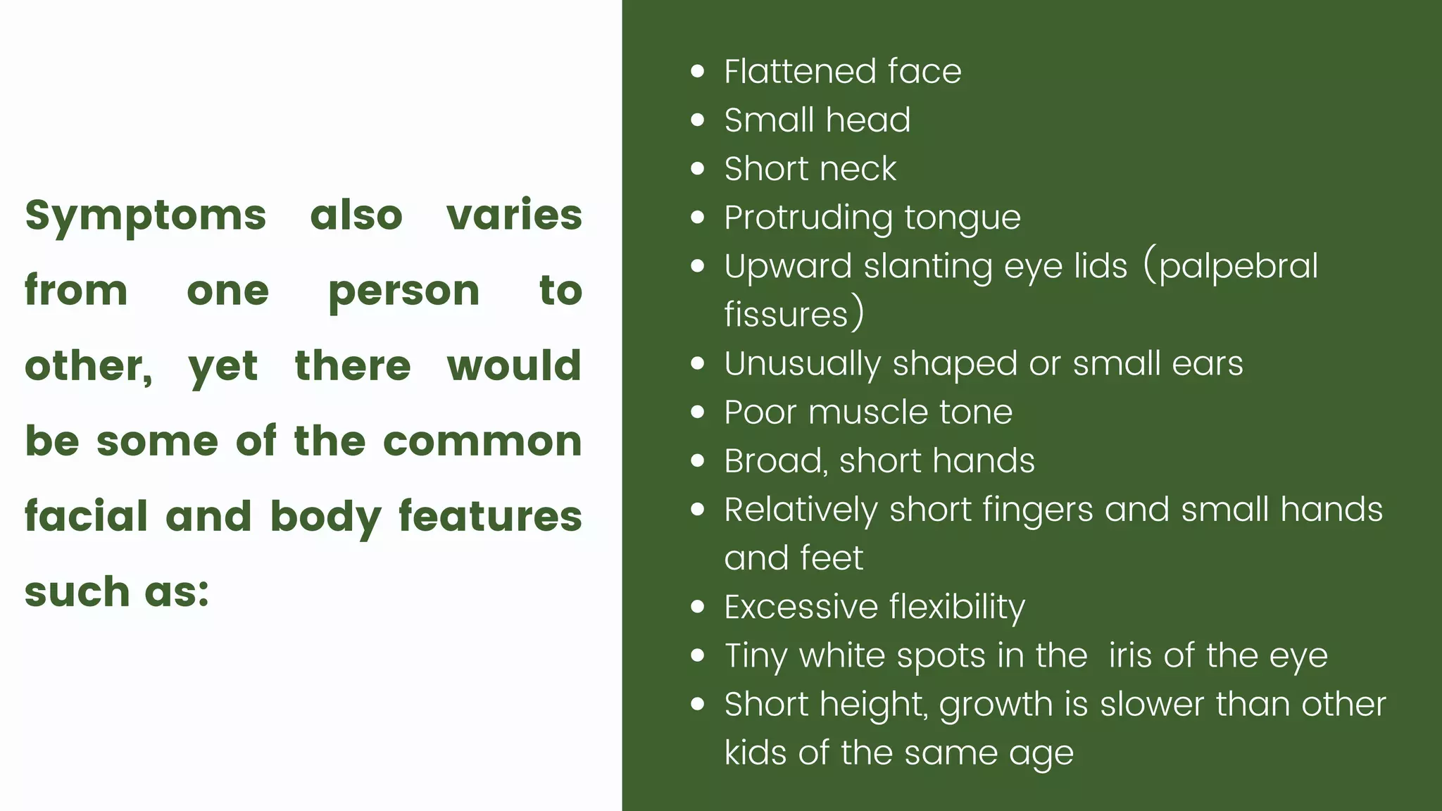 Types and symptoms of down syndrome. | PPT