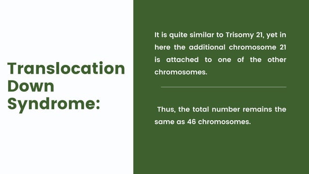 Types and symptoms of down syndrome. | PPT