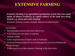 farming systems and their types in briefly | PPTX