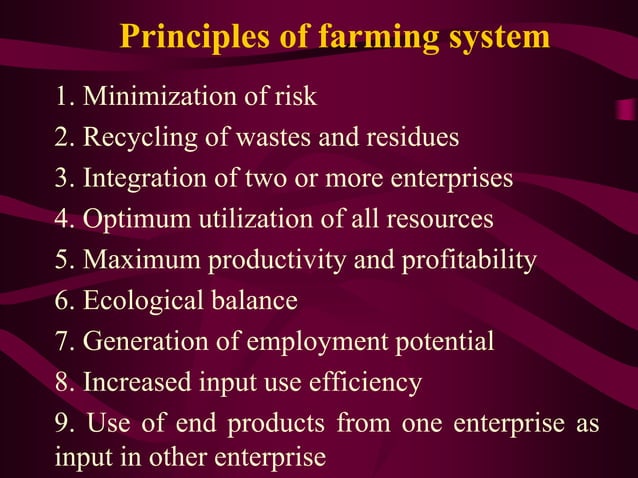 Types of Farming System | PPTX | Agriculture | Industries