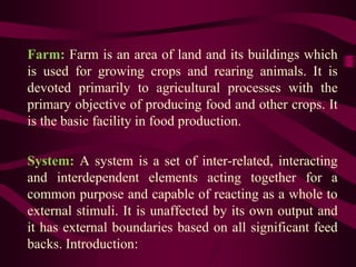 Types of Farming System | PPTX