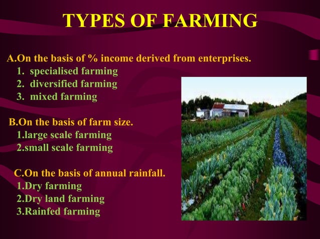 Types of Farming System | PPTX | Agriculture | Industries