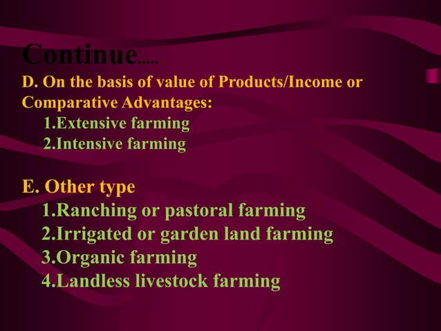 Types of Farming System | PPTX | Agriculture | Industries