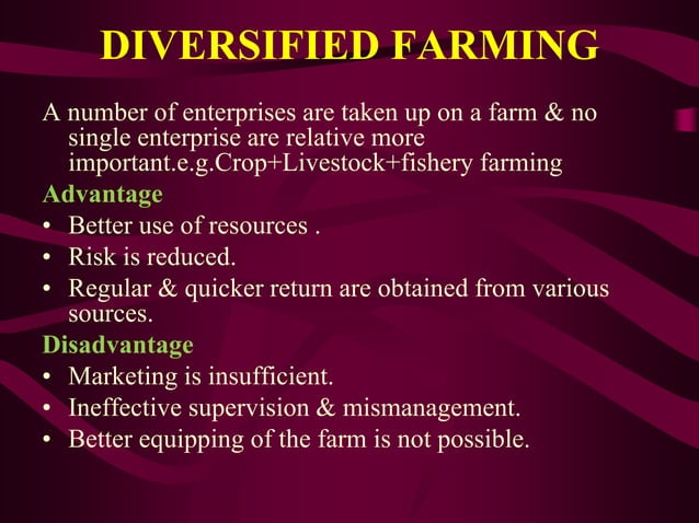 Types of Farming System | PPTX | Agriculture | Industries